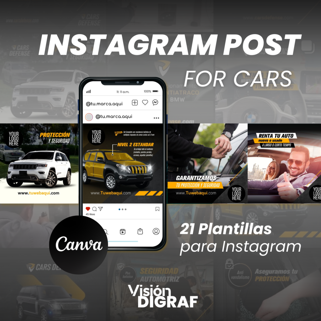 21 Plantilla para Instagram de carros - visiondigrafstudio